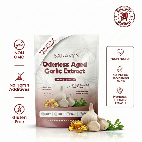Aged Garlic Extract - 7500mg Odorless Softgels – SARAVYN